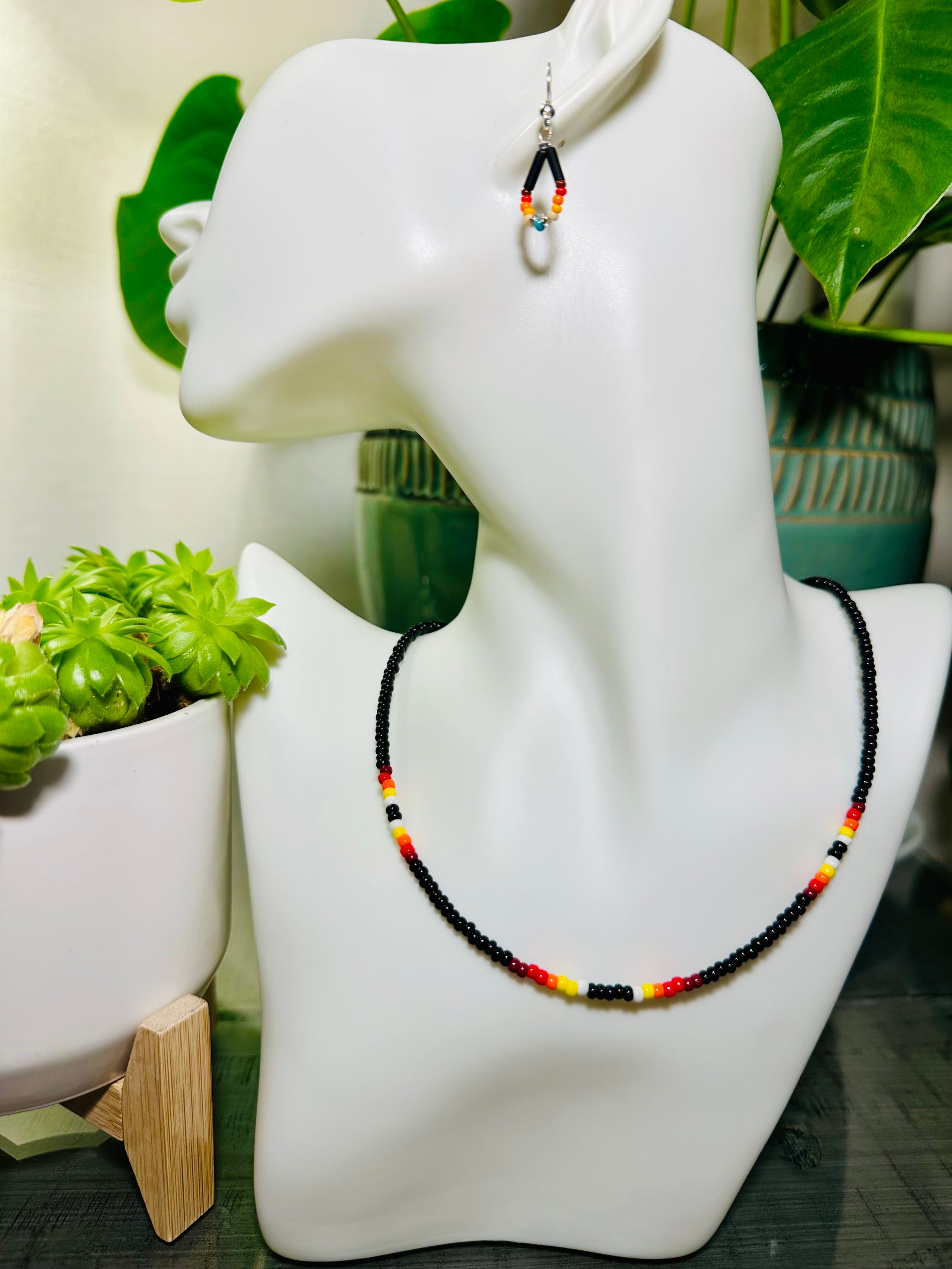 Black Beaded Necklace | Nez Perce Traditions, LLC